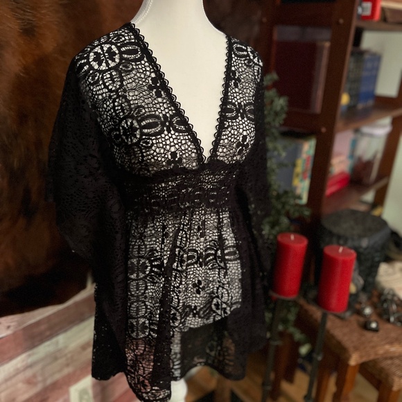 Xhilaration | Swim | Black Lace Bathing Suit Coverup | Poshmark